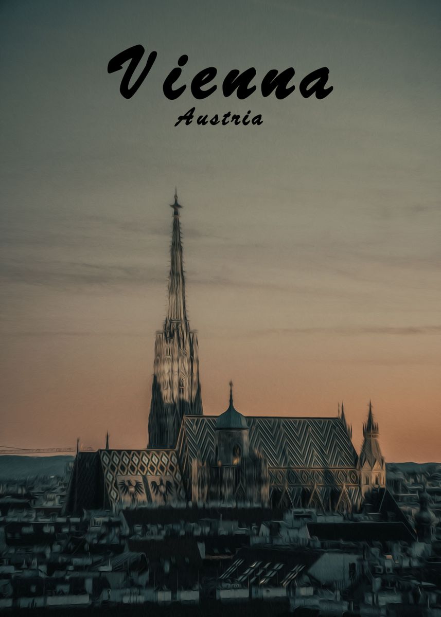 'Vienna' Poster, picture, metal print, paint by HTomas | Displate