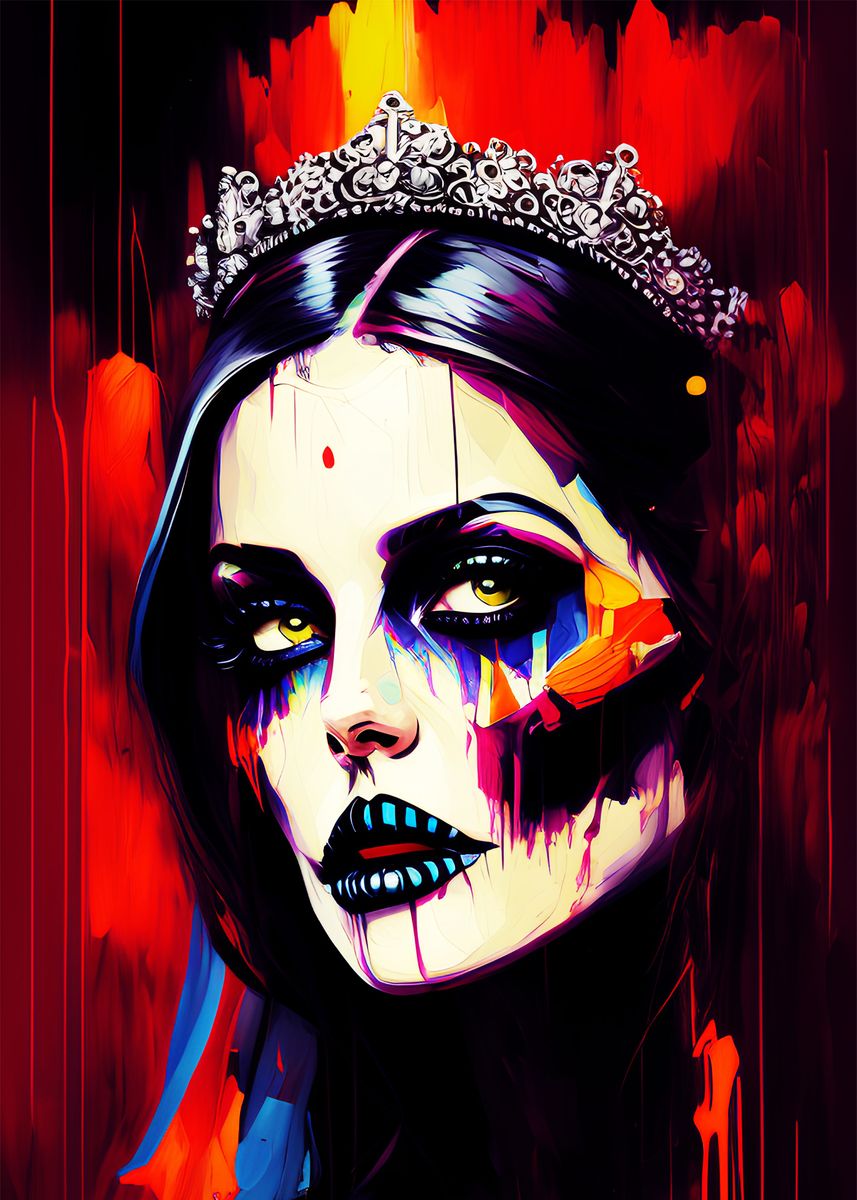 'Beautiful Gothic Queen' Poster, picture, metal print, paint by Rashid ...