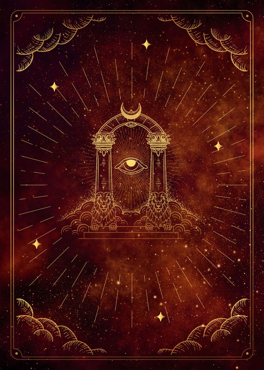 'Tarot the eye gate' Poster, picture, metal print, paint by Michael ...