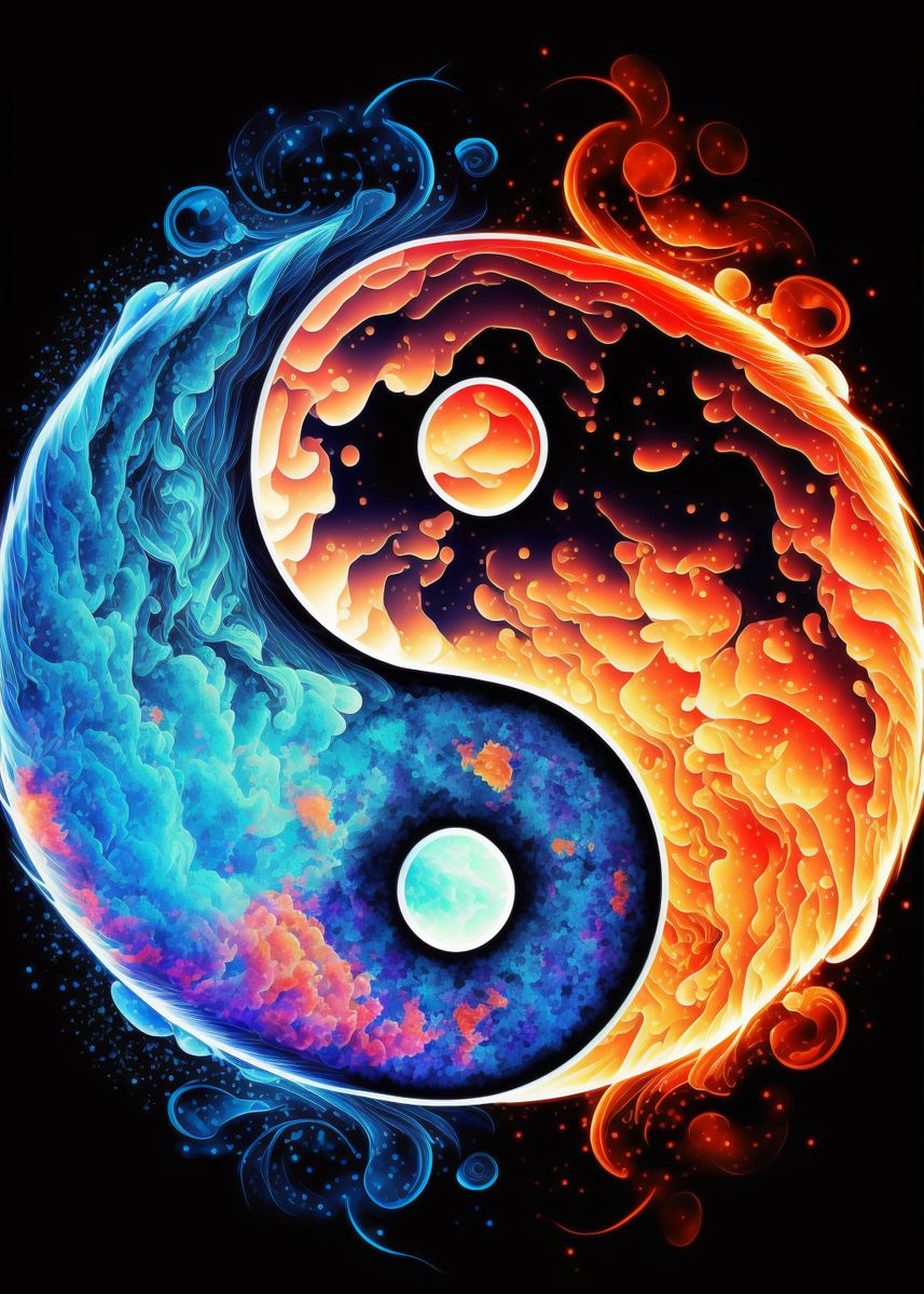 'Yin Yang Art Design' Poster, picture, metal print, paint by Cybronauts ...