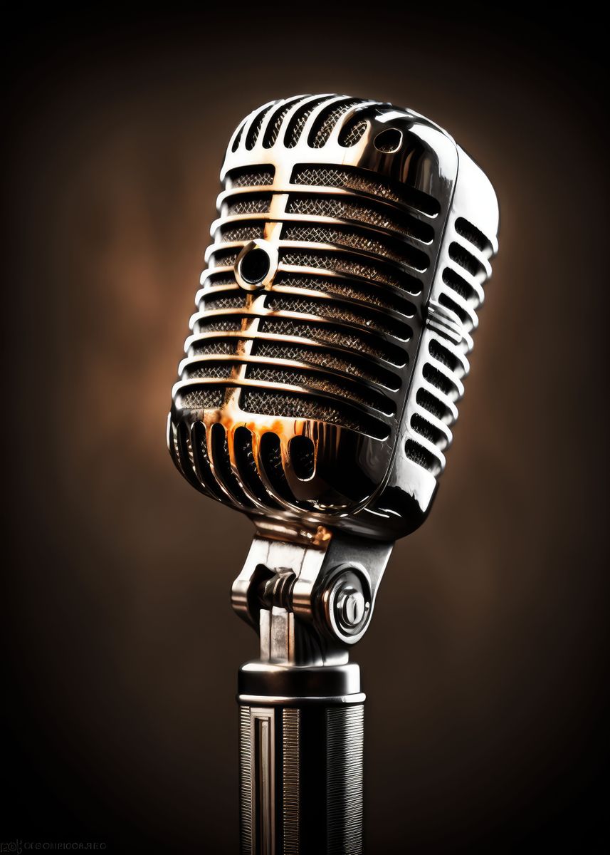 'Music Art Microphone' Poster, picture, metal print, paint by Fireabend ...