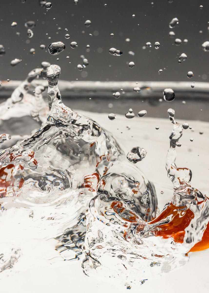 'Water splash by tomatoes' Poster, picture, metal print, paint by Marc ...