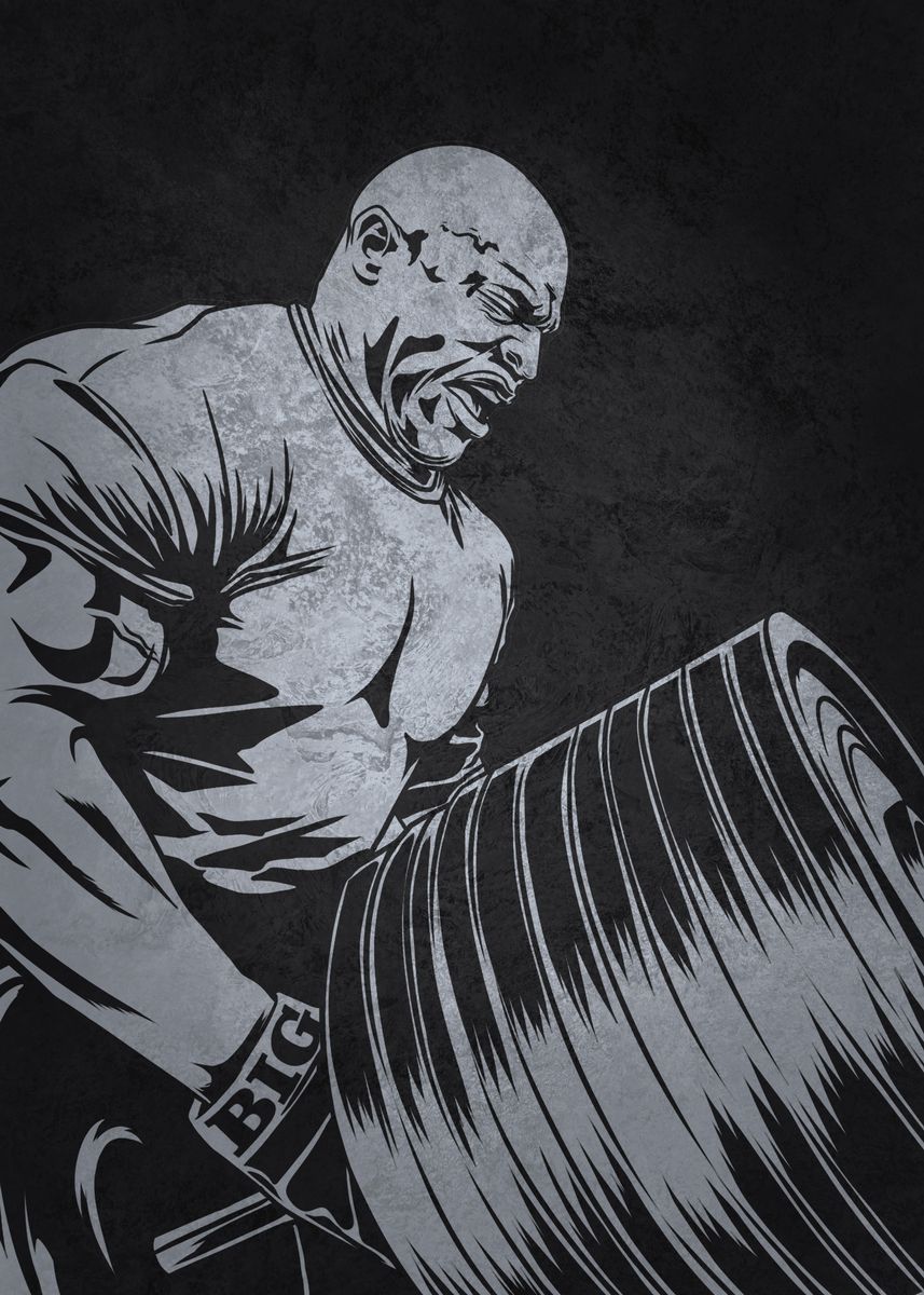 'Ronnie Coleman T Bar Row' Poster, picture, metal print, paint by CHAN ...