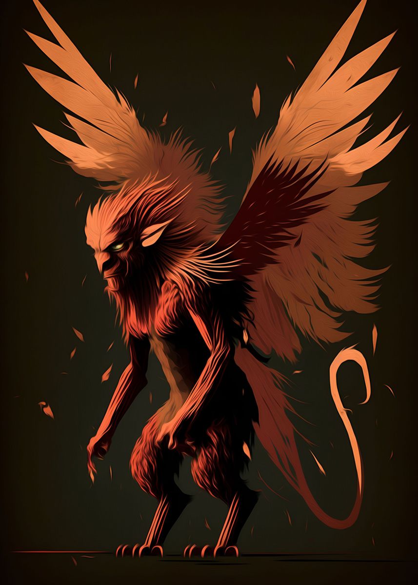 'Manticore' Poster, picture, metal print, paint by Sabiqul Fahmi | Displate