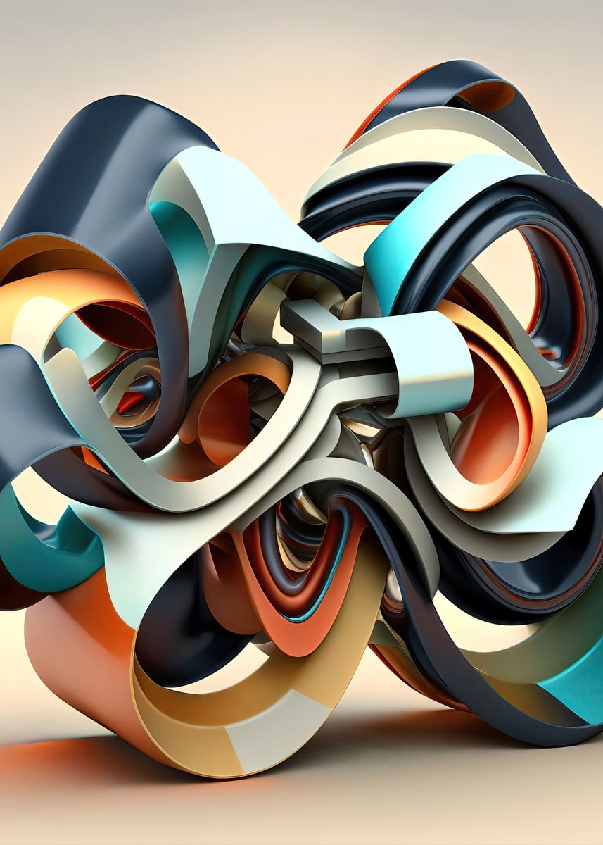 'Modern Digital Abstract' Poster, picture, metal print, paint by ...
