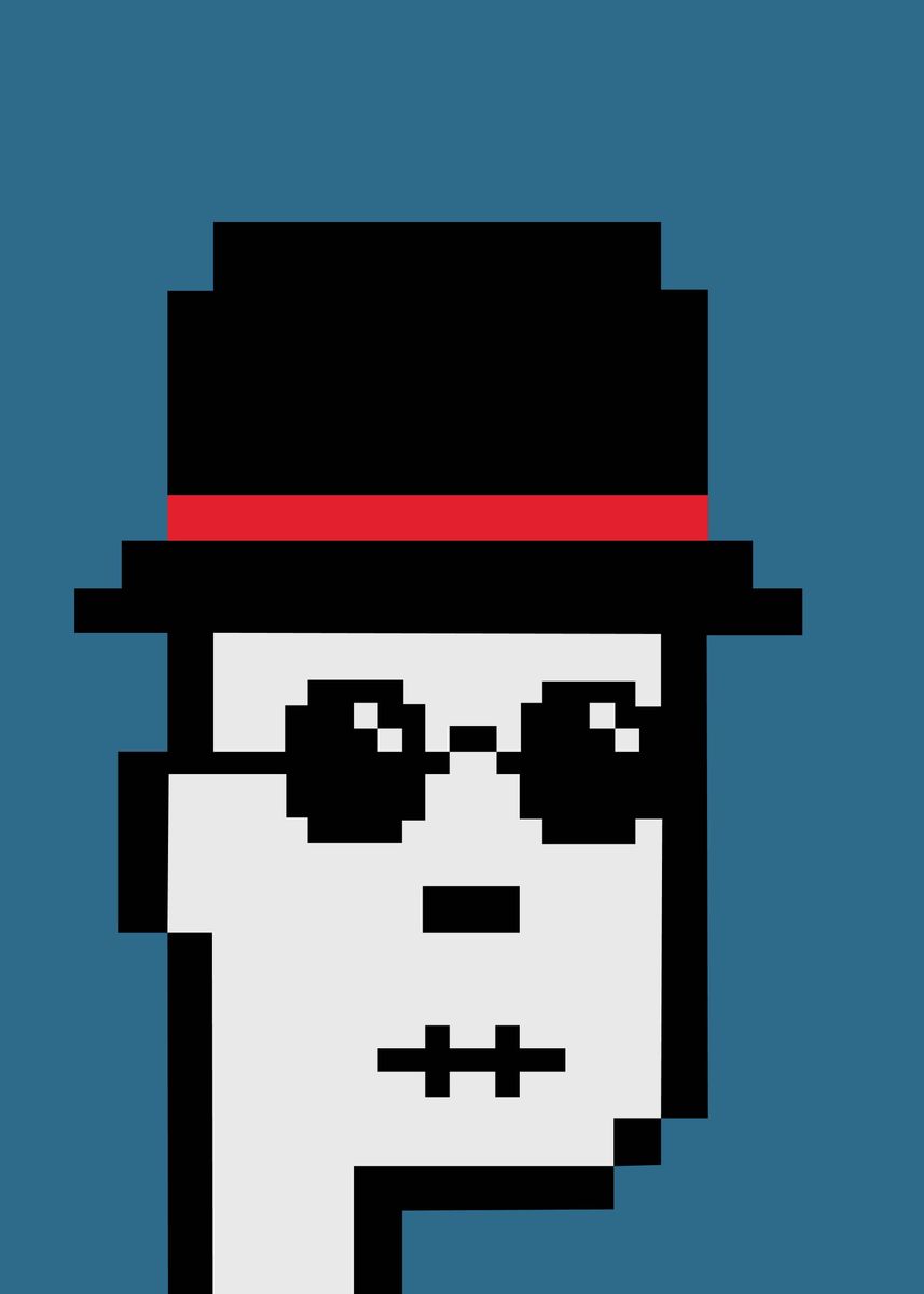 'crypto Punk' Poster, picture, metal print, paint by Selja Cute | Displate