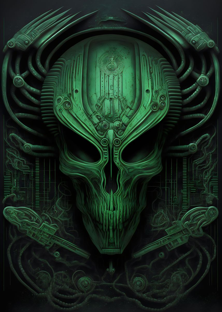 'Alien Xenomorph Metalic' Poster by Nathan Ponty | Displate