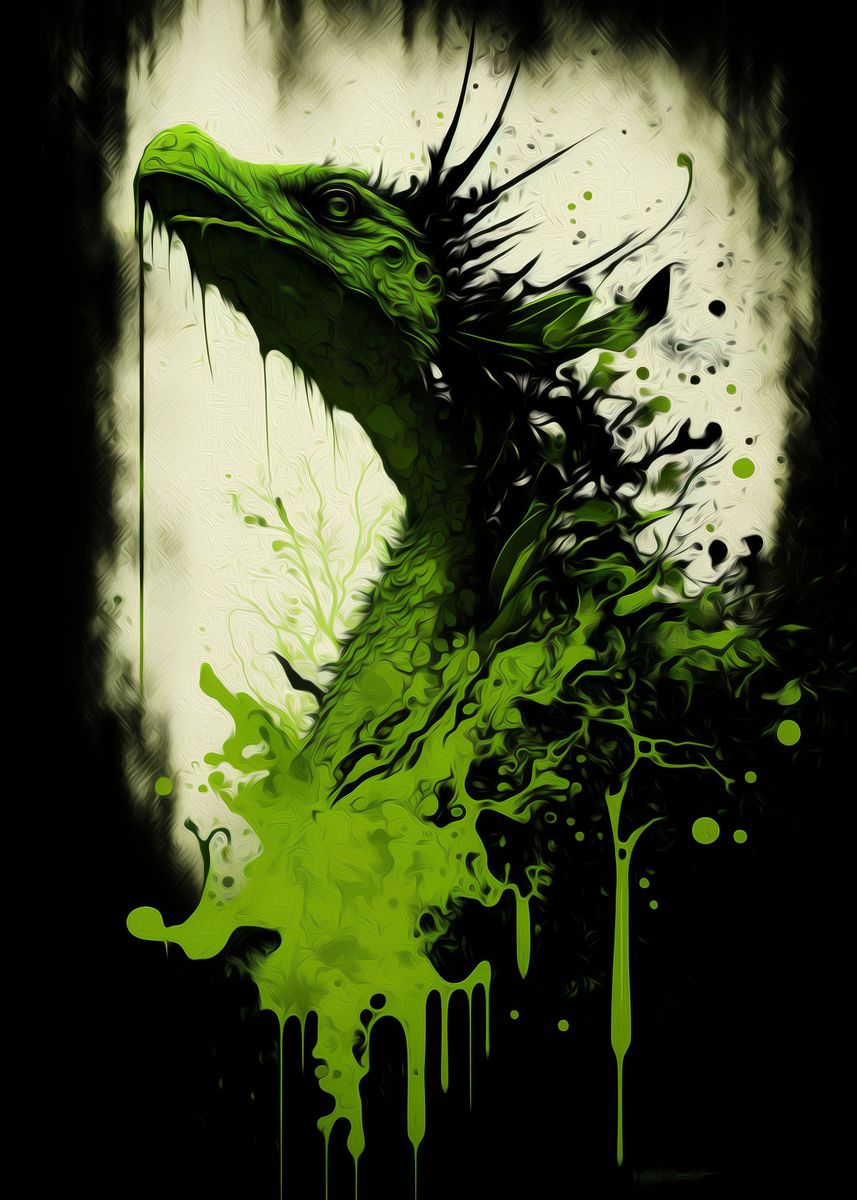 'Basilisk' Poster, picture, metal print, paint by Sabiqul Fahmi | Displate