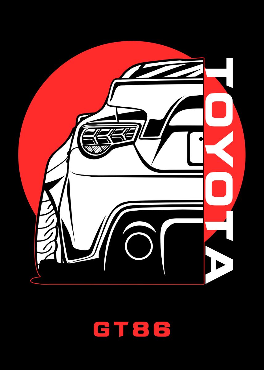 'Toyota GT86' Poster, picture, metal print, paint by Faissal Thomas ...