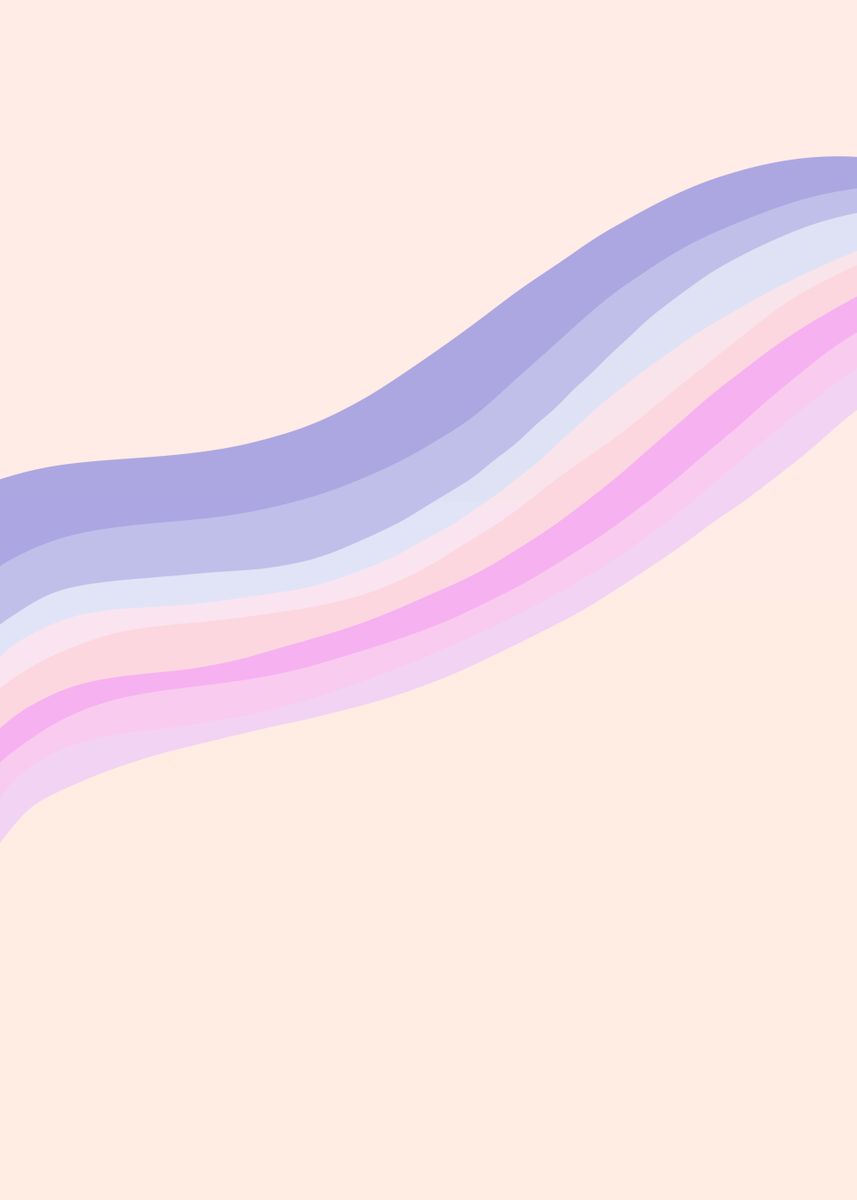 'Retro Rainbow Wave 2' Poster, picture, metal print, paint by Anita's ...