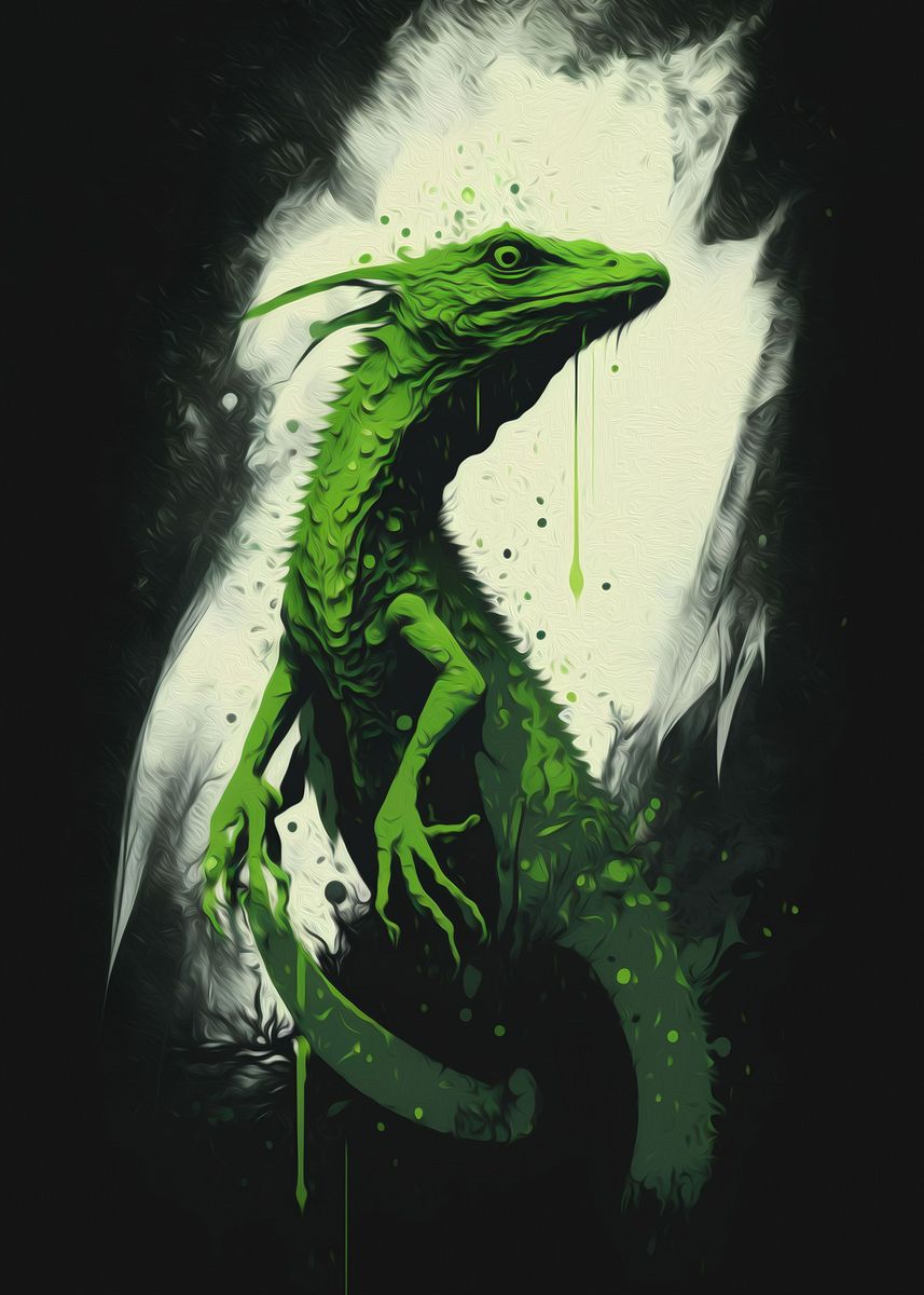 'Basilisk' Poster, picture, metal print, paint by Sabiqul Fahmi | Displate
