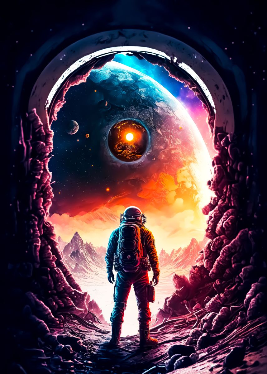 'Planetary Collision' Poster, picture, metal print, paint by James ...