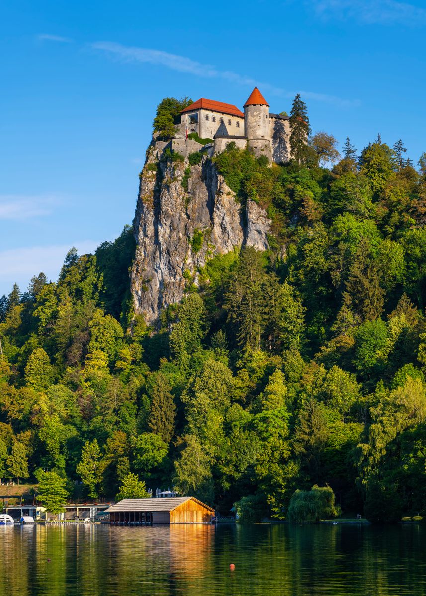 'Bled Castle And Lake' Poster, picture, metal print, paint by ...