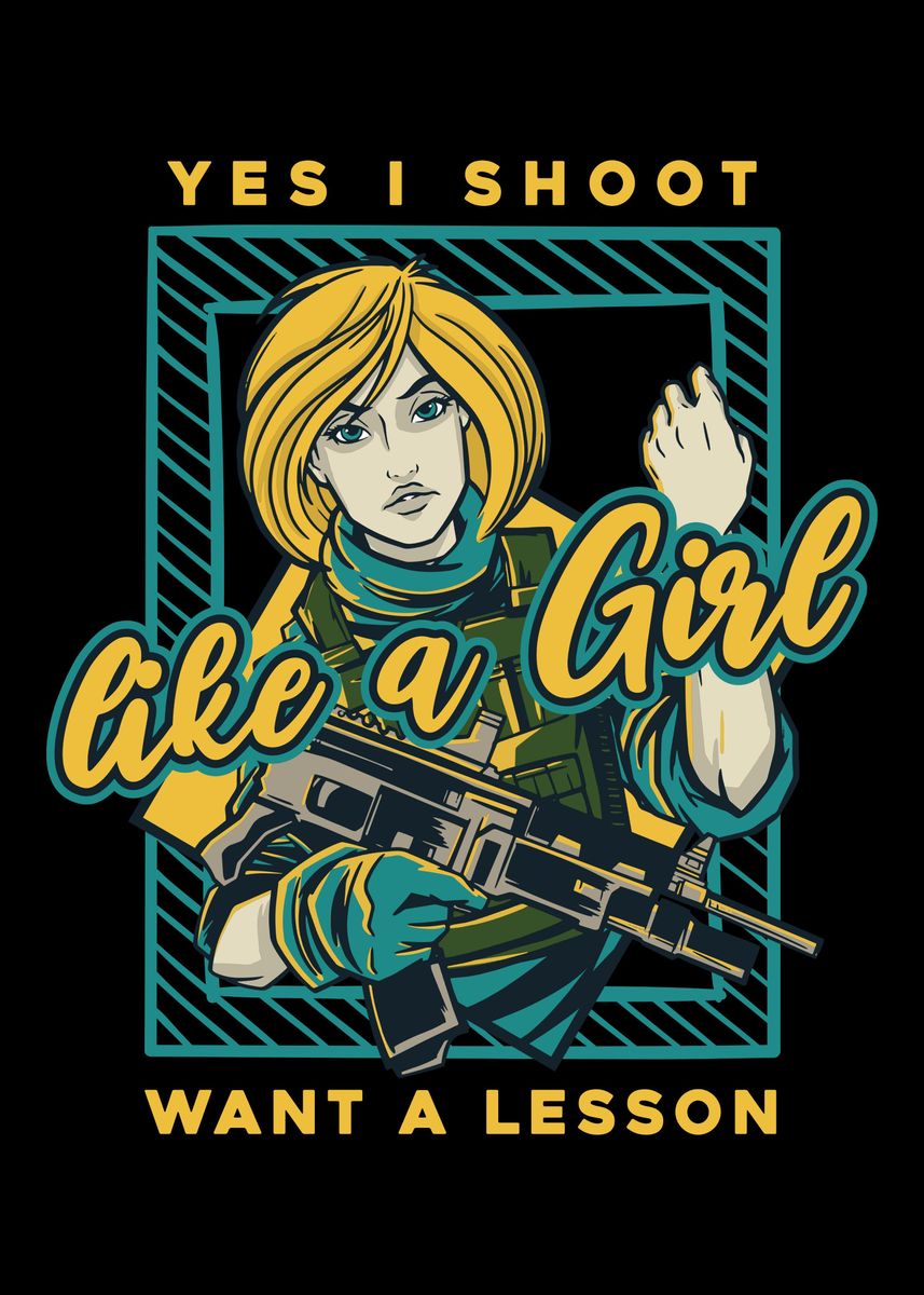 'Shooting Shooter' Poster, picture, metal print, paint by CrazySquirrel ...