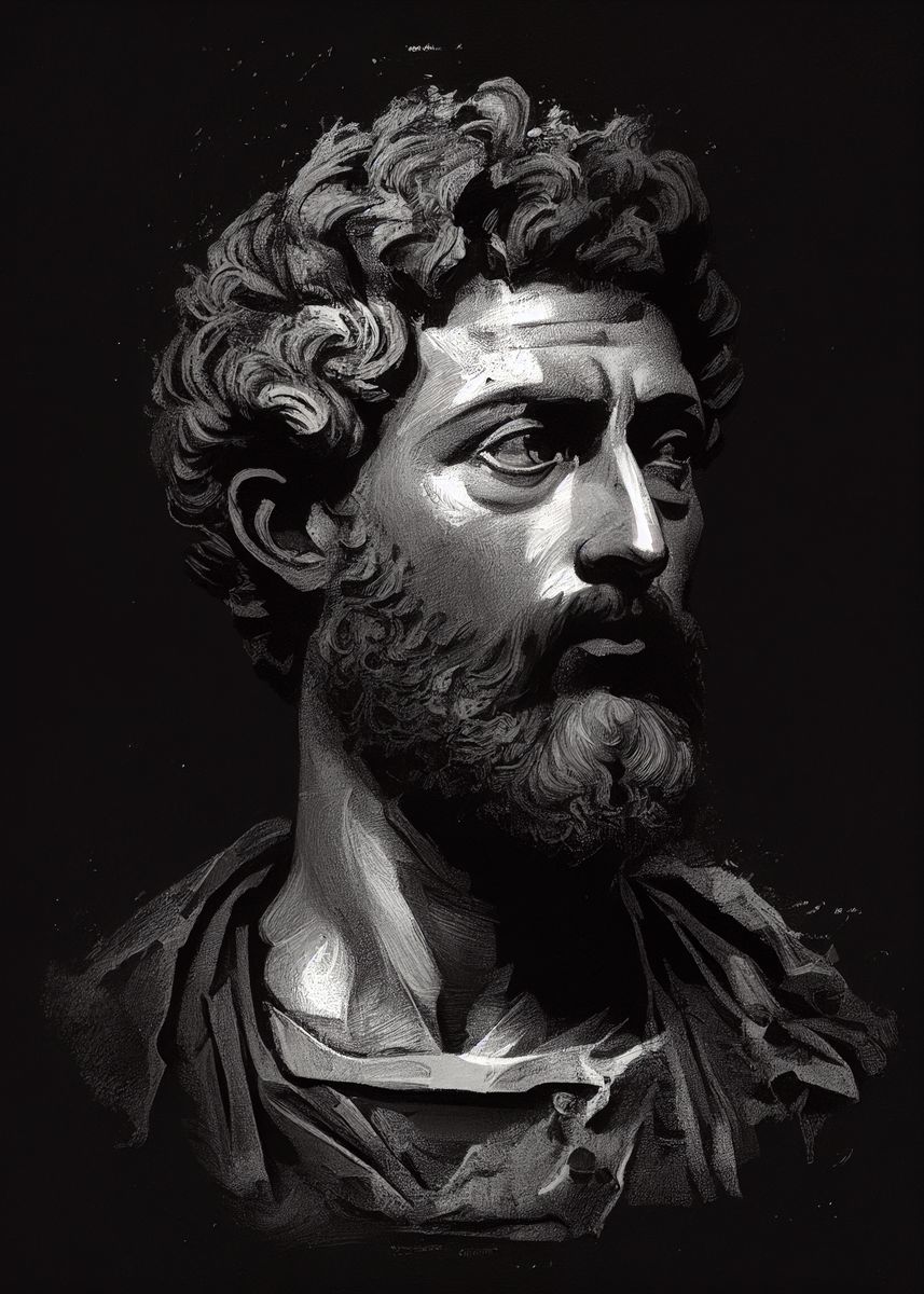 'Marc aurel' Poster, picture, metal print, paint by Mesh | Displate