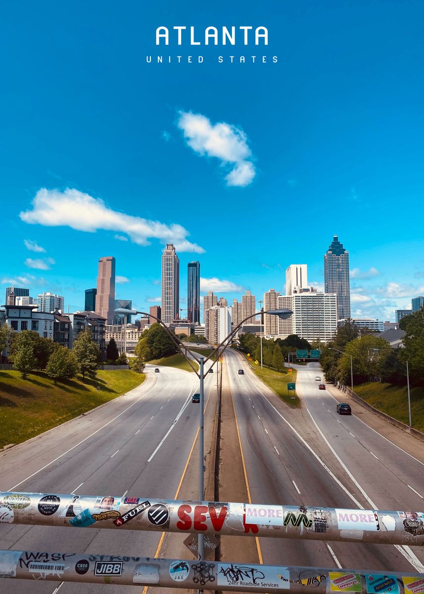 'Atlanta ' Poster, picture, metal print, paint by Big City | Displate