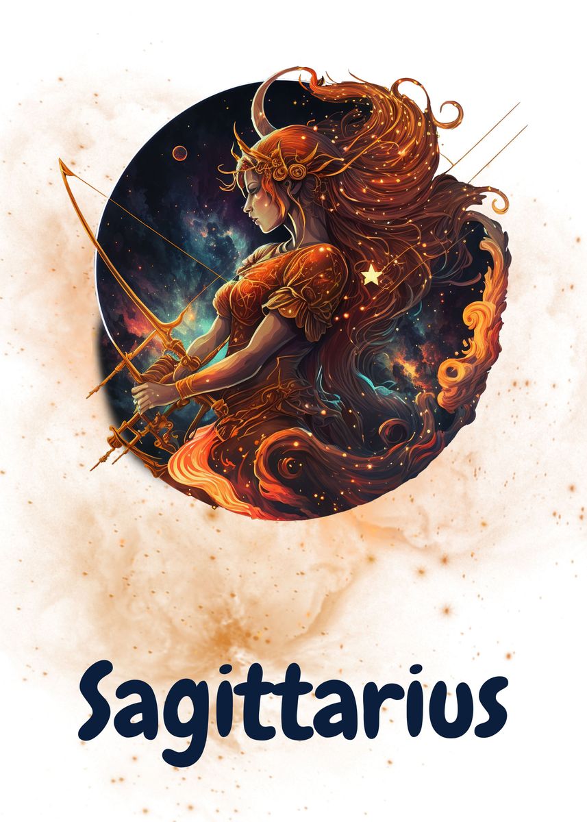 'Elegant Cosmos Zodian Sign' Poster, picture, metal print, paint by ...