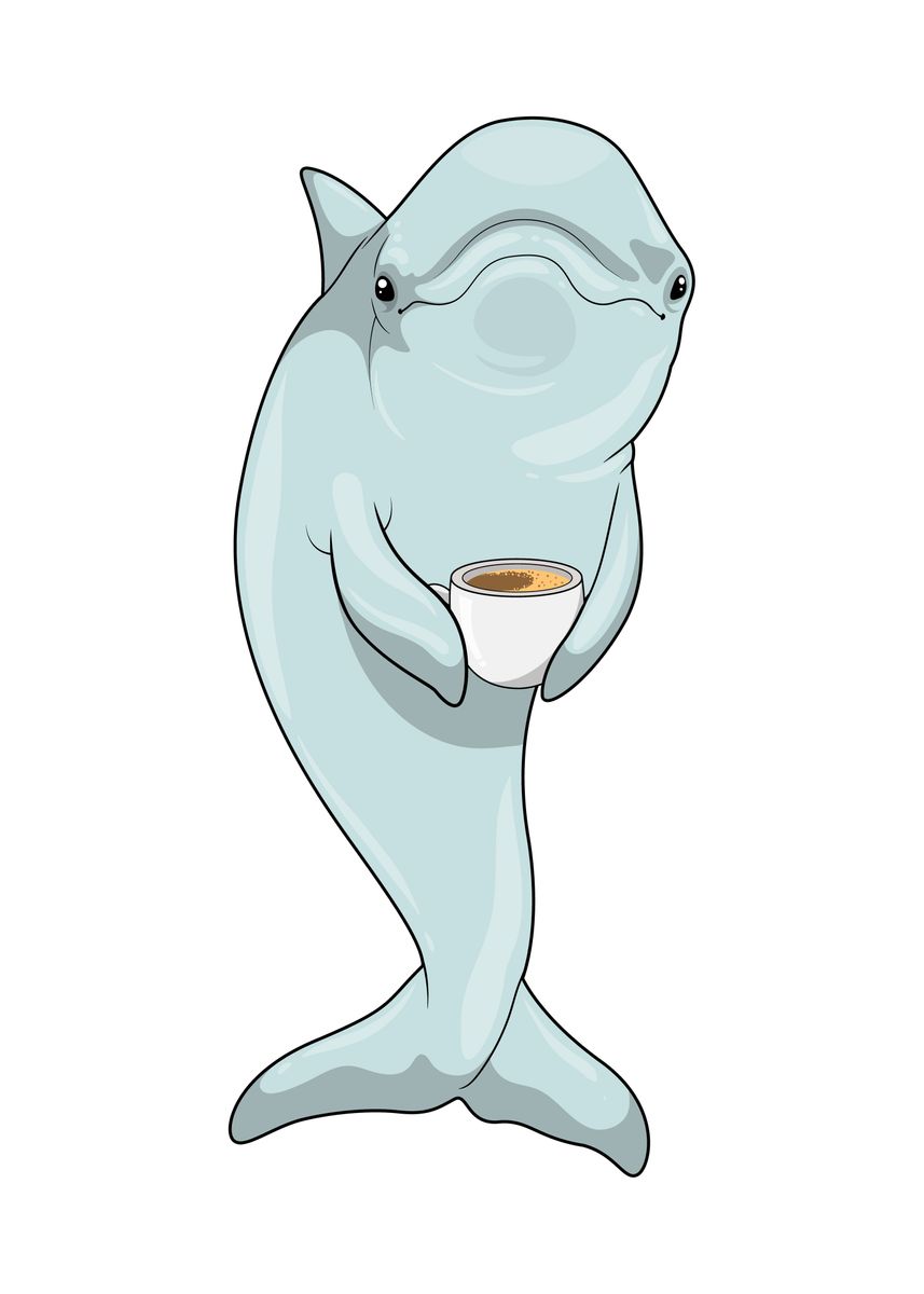 'Dolphin Coffee Cup' Poster, picture, metal print, paint by Markus ...