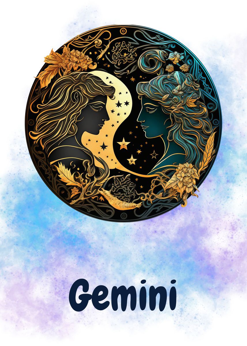 'Elegant Cosmos Zodian Sign' Poster, picture, metal print, paint by ...
