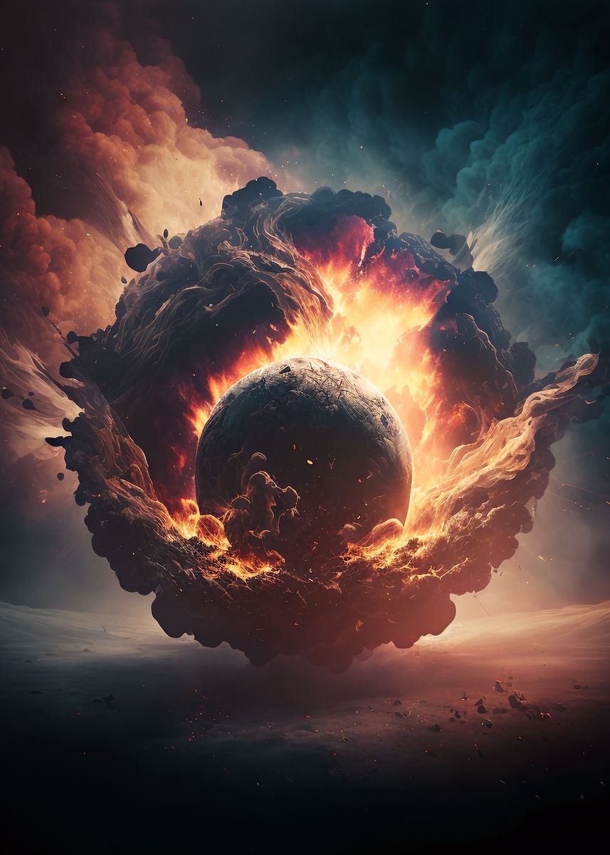 'Explosion' Poster, picture, metal print, paint by Oleksandr Kovalov ...