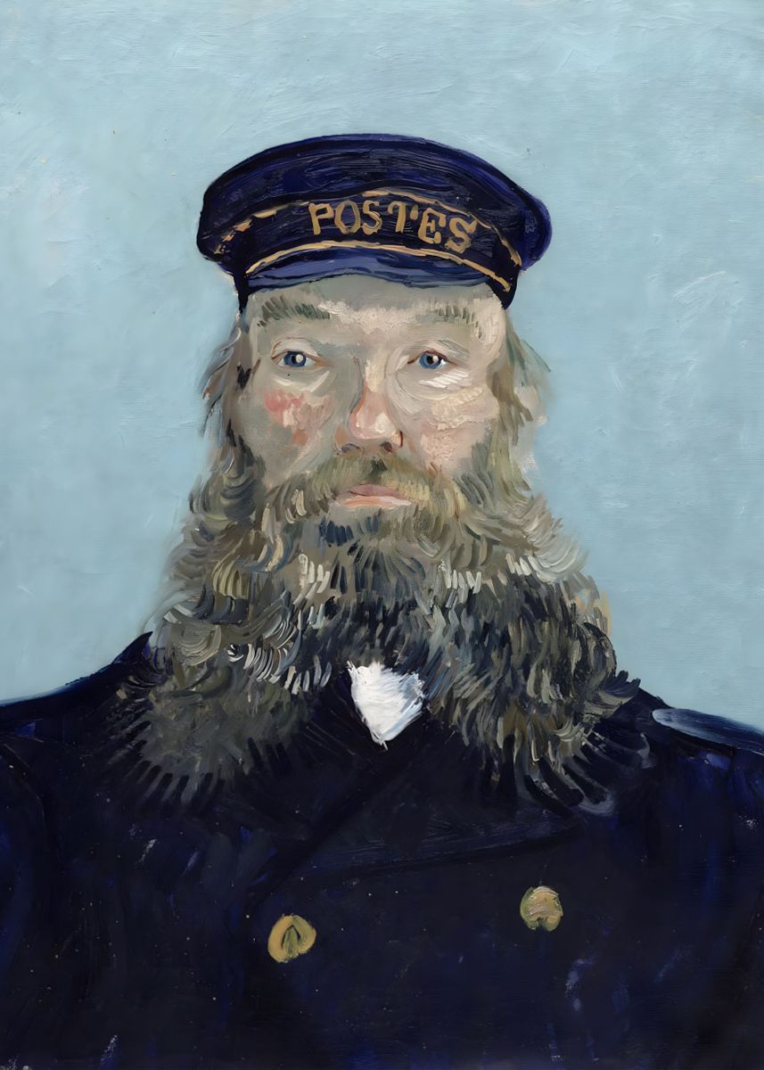 'Portrait of the Postman' Poster, picture, metal print, paint by ...