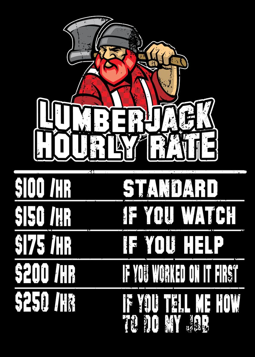 'Funny Lumberjack Gift' Poster, picture, metal print, paint by ...