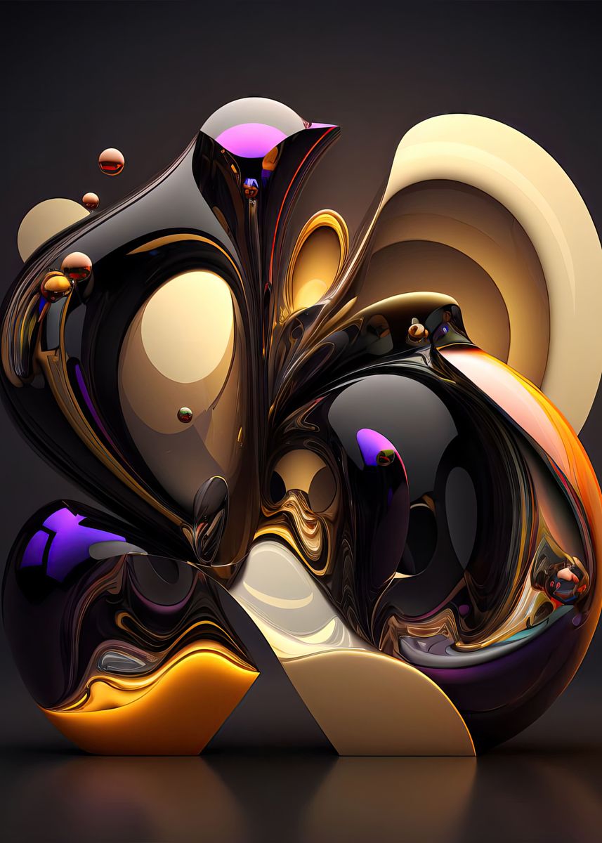 'Modern Digital Abstract' Poster, picture, metal print, paint by ...