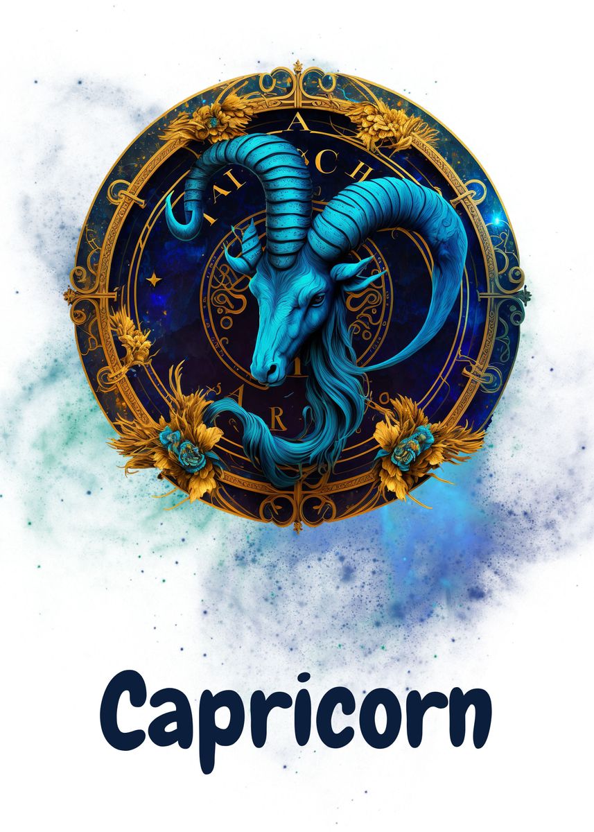 'Elegant Cosmos Zodian Sign' Poster, picture, metal print, paint by ...