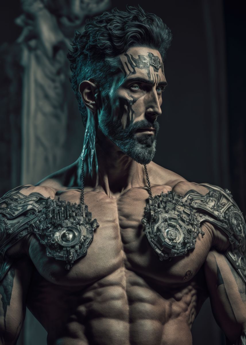 'Cyberpunk Prometheus' Poster, picture, metal print, paint by Sunrise ...