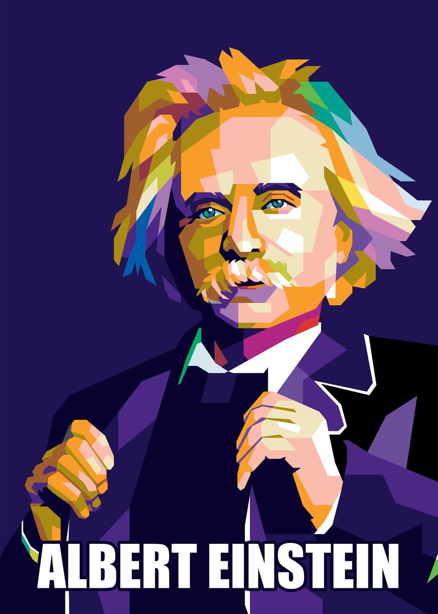 'Albert Einstein Pop Art' Poster, picture, metal print, paint by Erick ...
