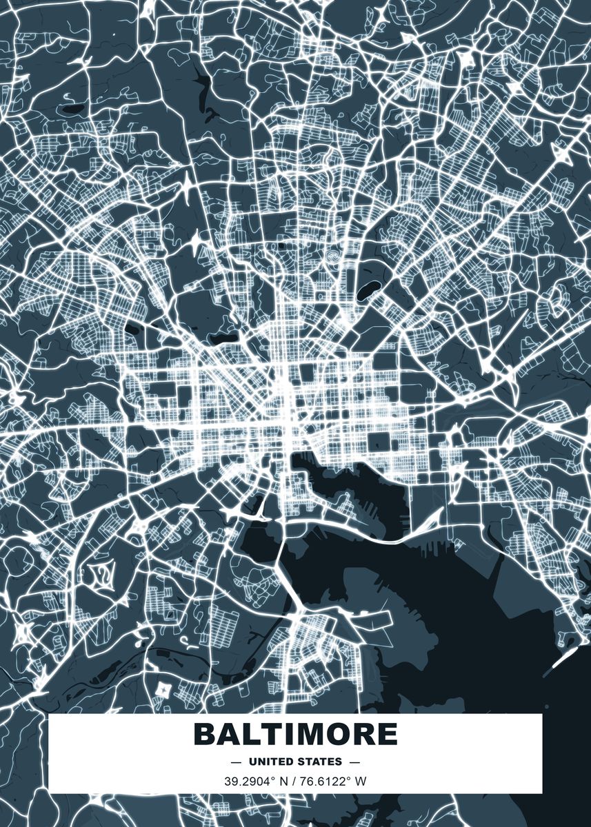 'Baltimore' Poster, picture, metal print, paint by Bo Kev | Displate