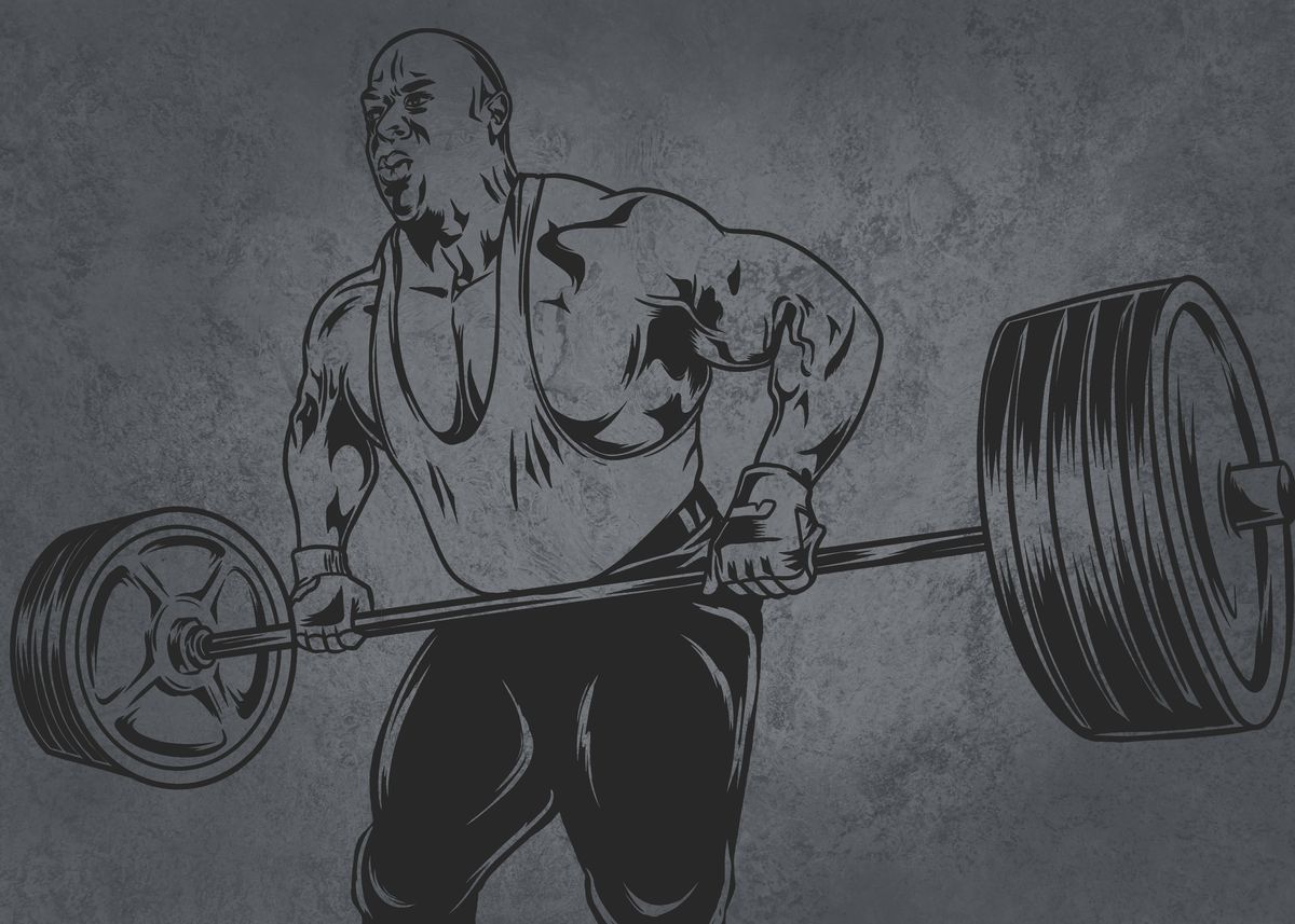 'Ronnie Coleman Barbell Row' Poster by CHAN | Displate