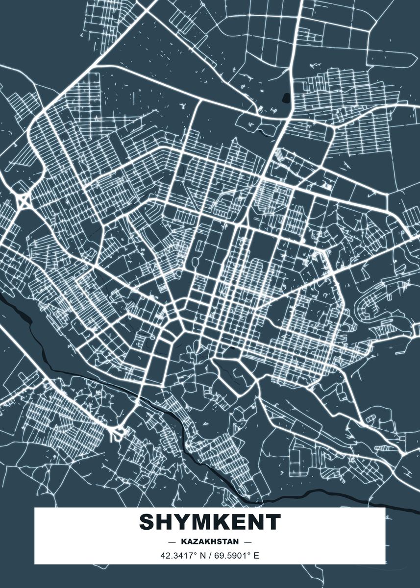 'Shymkent' Poster, picture, metal print, paint by Bo Kev | Displate