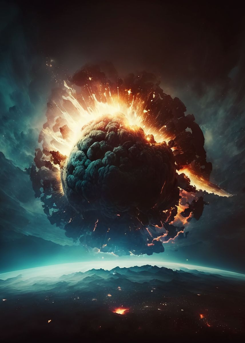 'Abstract space' Poster, picture, metal print, paint by Oleksandr ...