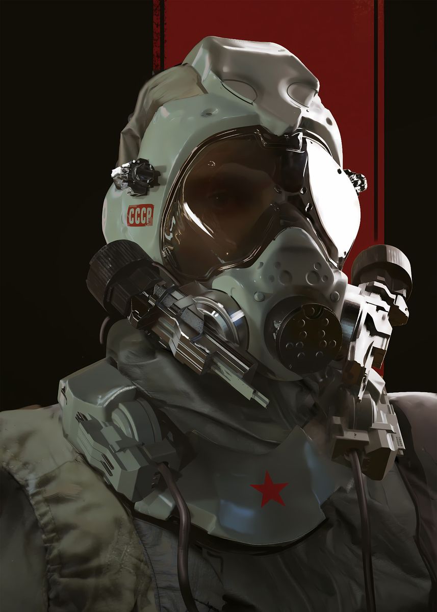 'Soviet USSR Astronaut Form' Poster, picture, metal print, paint by ...