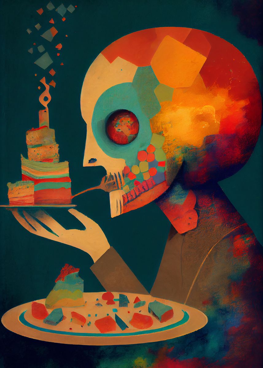 'Gluttony' Poster, picture, metal print, paint by Polymath Prints ...