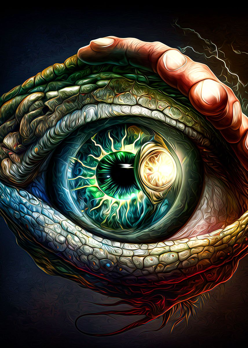 'Abstract Eye' Poster, picture, metal print, paint by Pascale Dufour ...