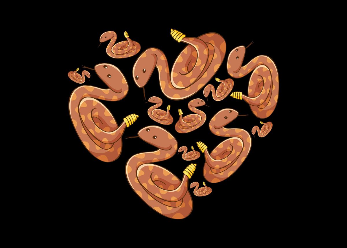 'snake rattlesnake' Poster by Sebastian Wünsche | Displate