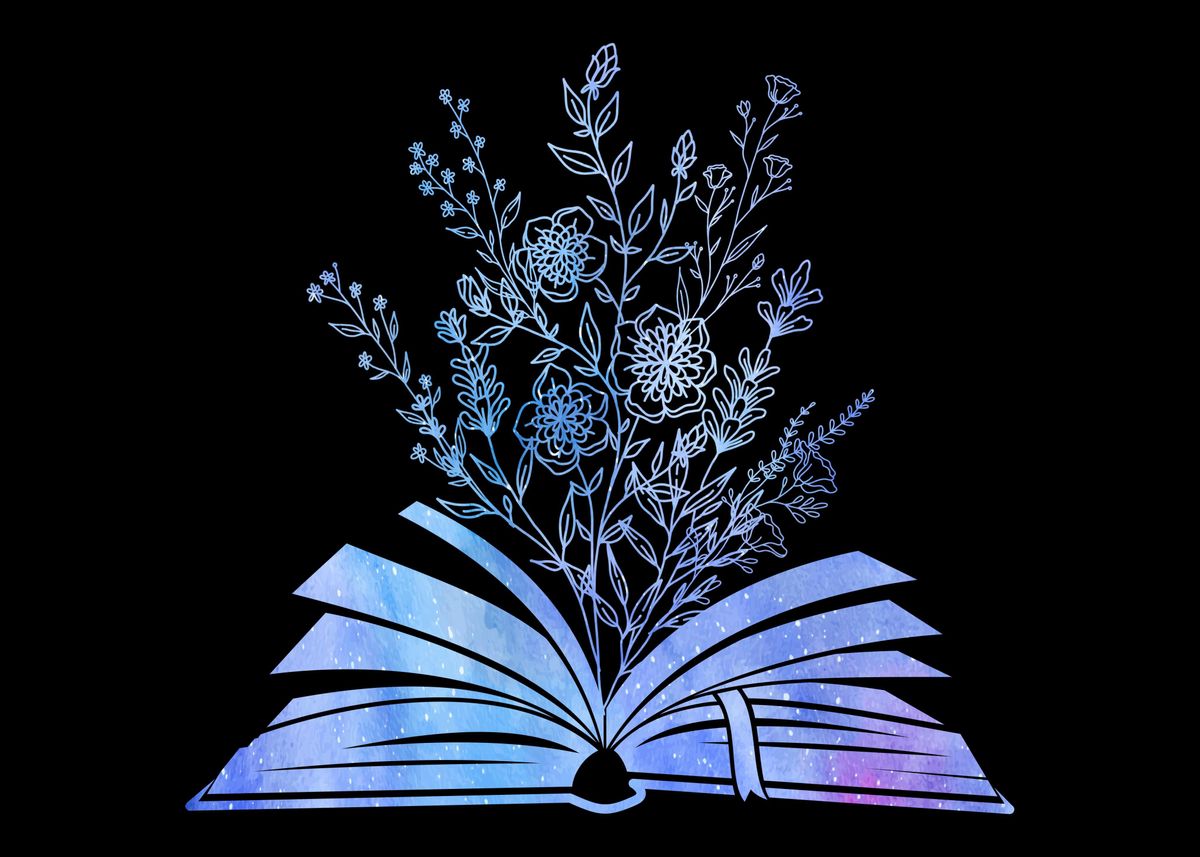 'Wildflower Books Reading' Poster by professionaldesigns | Displate