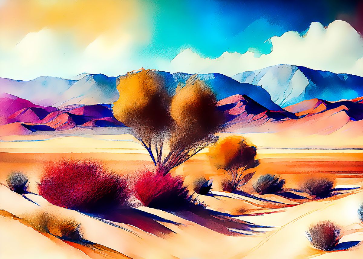 'Landscape Painting' Poster by Tona Arts | Displate