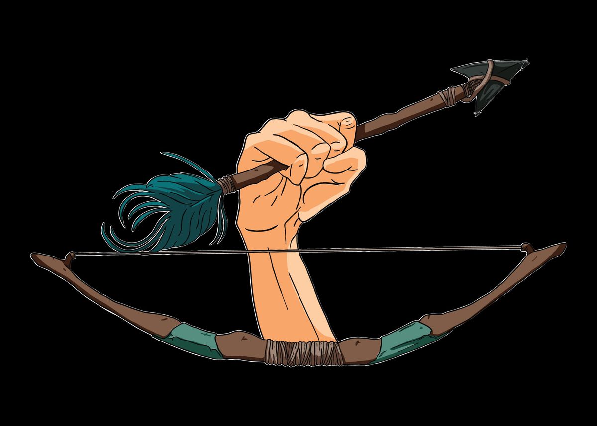 'Archery Hand' Poster by BobbyBubble | Displate