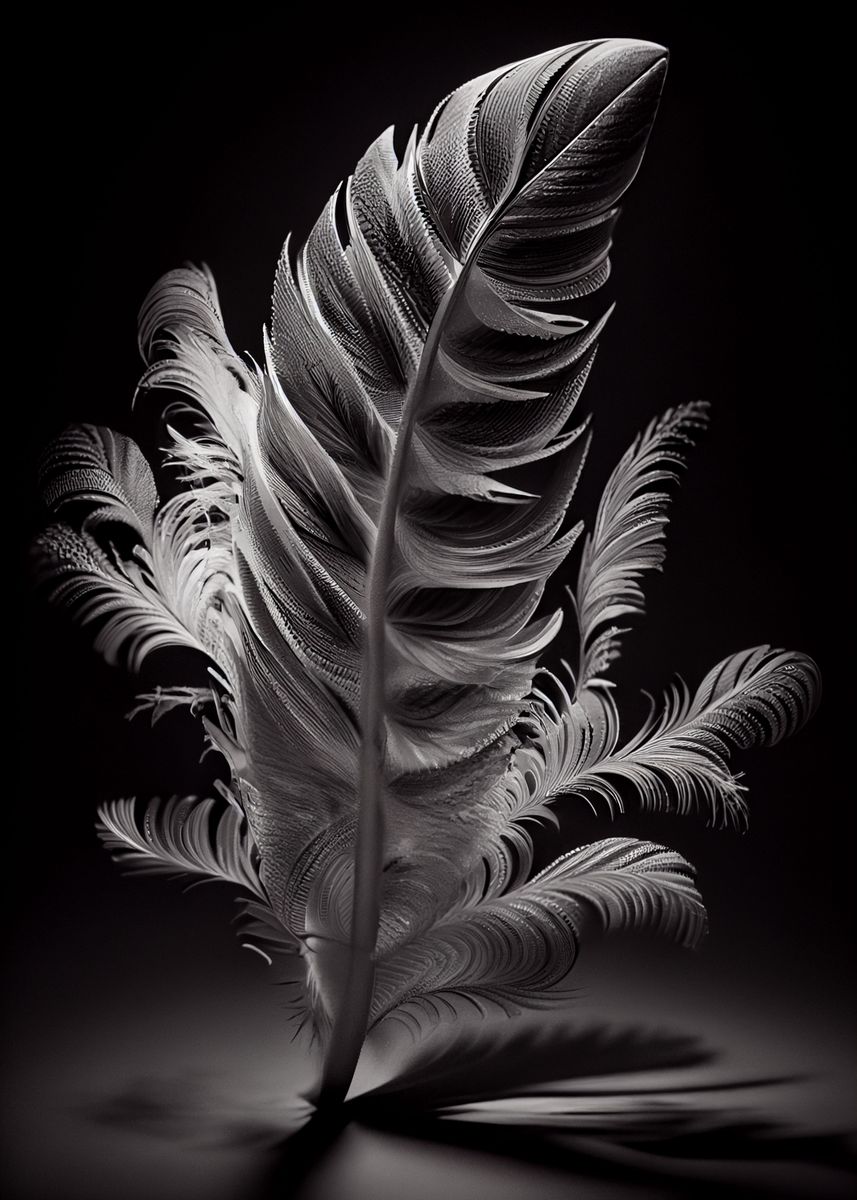 'crystal feather' Poster, picture, metal print, paint by RichterDesigns ...