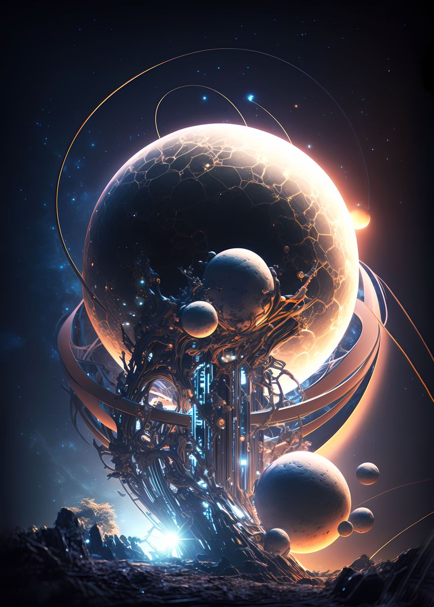 'Cosmic Frontier' Poster, picture, metal print, paint by Luong Phat ...