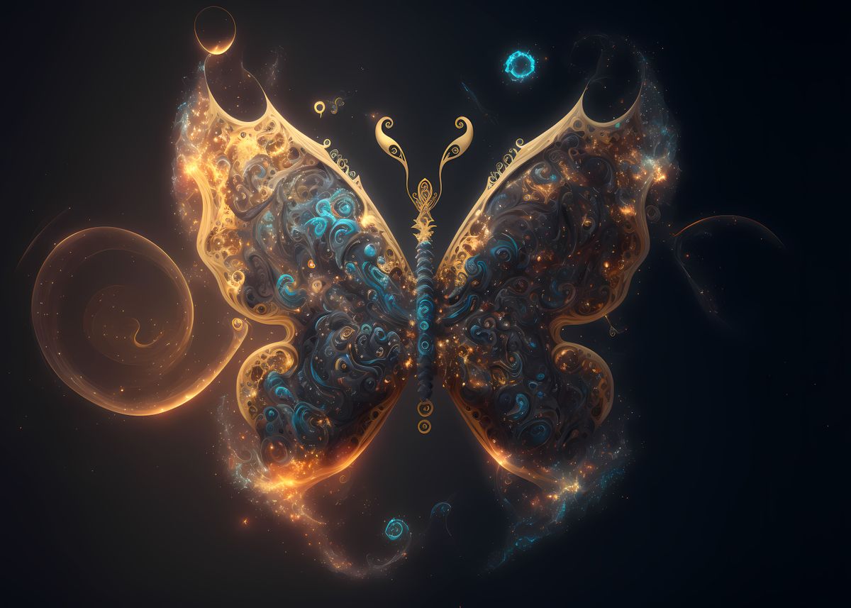 'Spirit Animal Butterfly' Poster by Jiri Hodecek | Displate