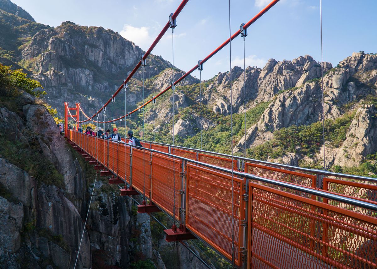 'Vertigo Bridge' Poster by Aurelise Bouquet | Displate