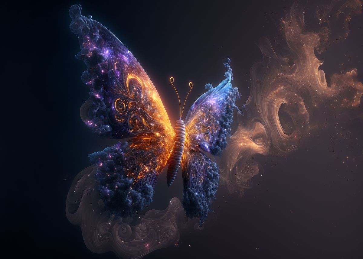 'Spirit Animal Butterfly' Poster by Jiri Hodecek | Displate