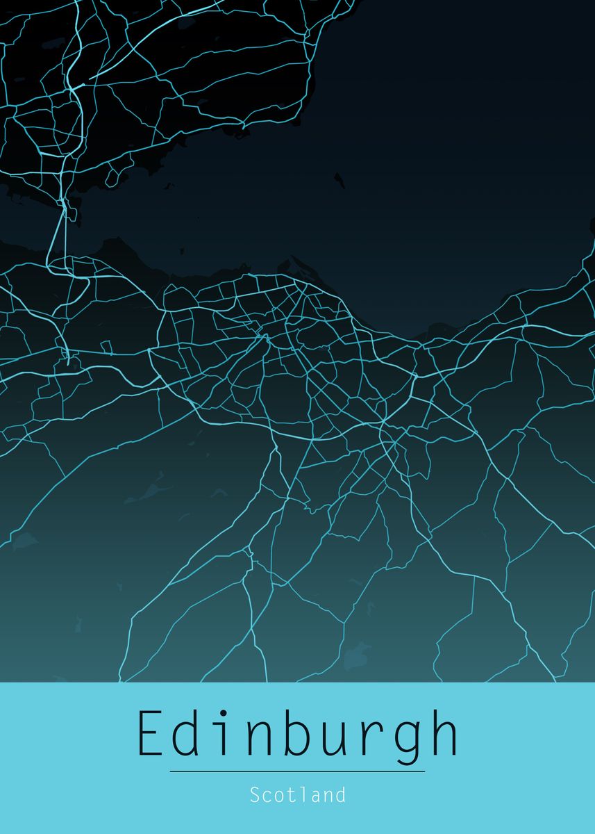 'Edinburgh' Poster by Wolf Design Studios | Displate