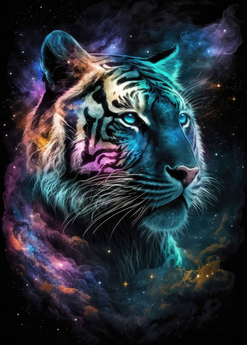 'Tiger Art Series Style 5' Poster, picture, metal print, paint by ...