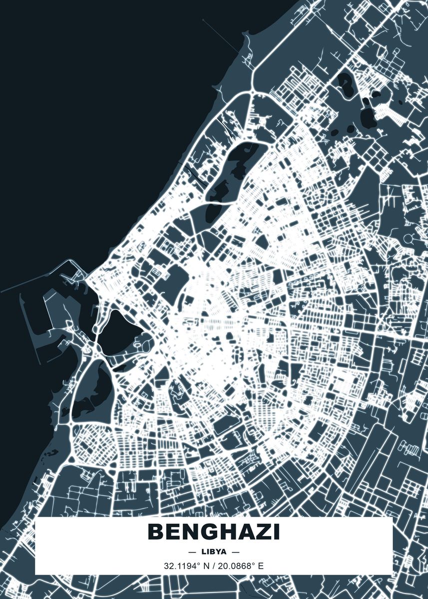 'Benghazi' Poster, picture, metal print, paint by Bo Kev | Displate