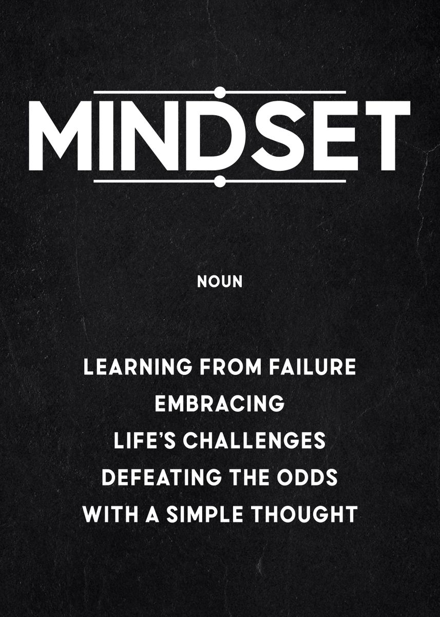'mindset definition' Poster, picture, metal print, paint by ...